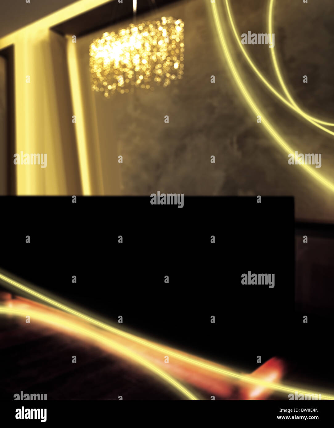 abstract background of energy line on the room Stock Photo - Alamy
