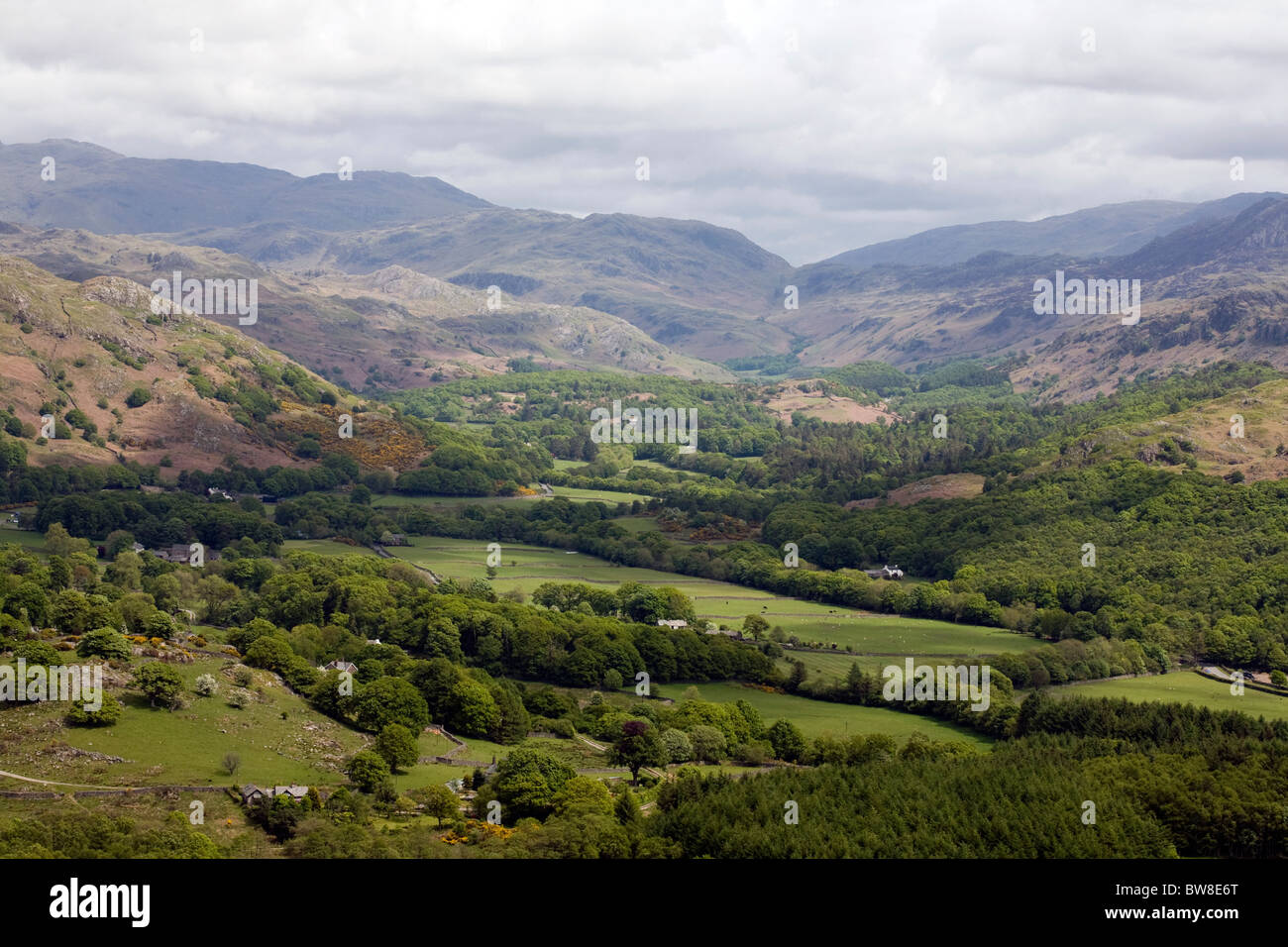 Eskdale looking toward the head of the valley on a spring day from ...