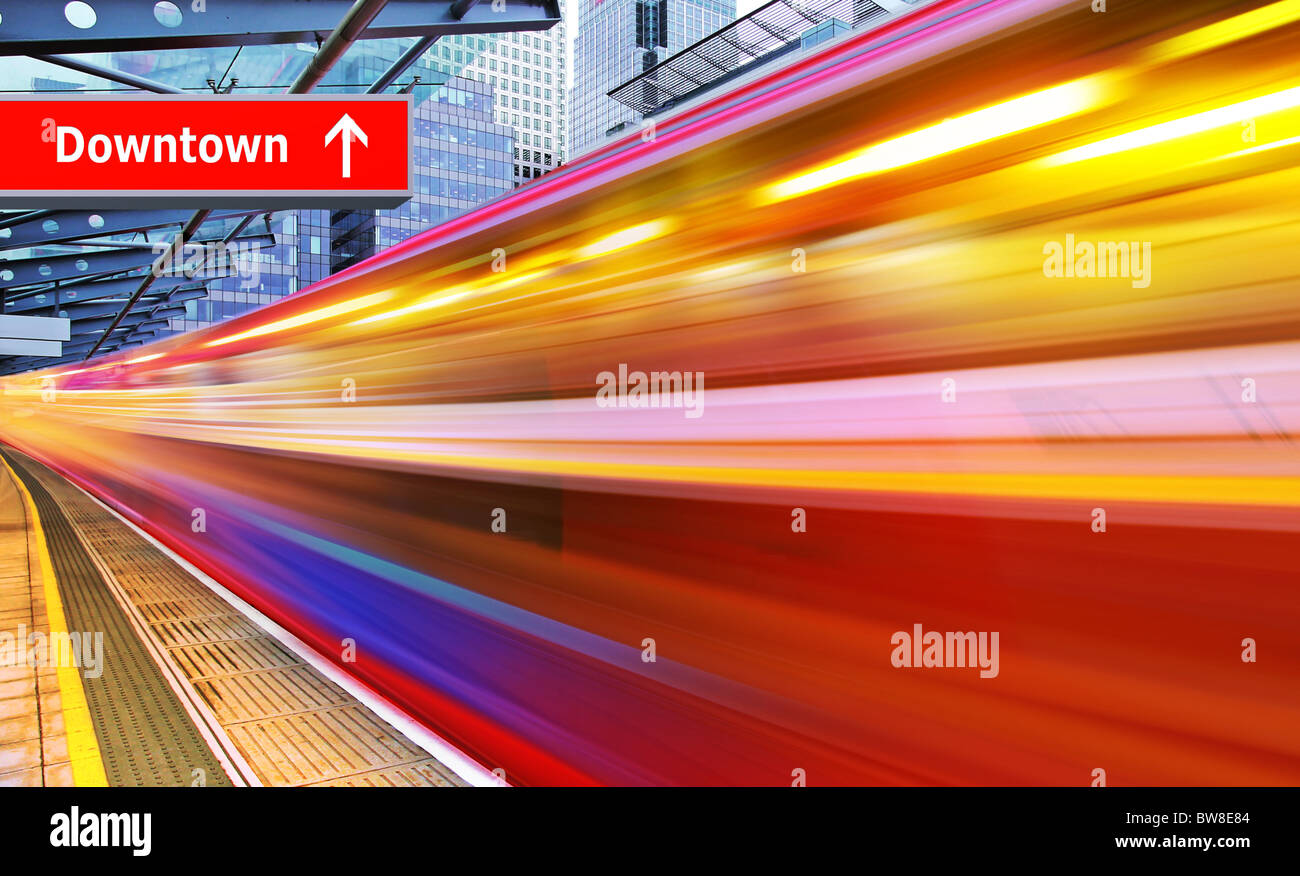 background of the high-speed train with motion blur outdoor Stock Photo ...