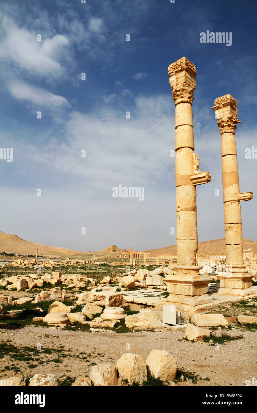 Remains of the ancient city of Palmyra in Syria Stock Photo - Alamy