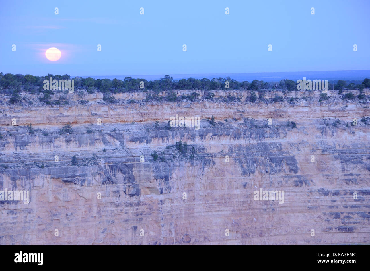 Moon over Grand Canyon, Arizona, USA Stock Photo - Alamy