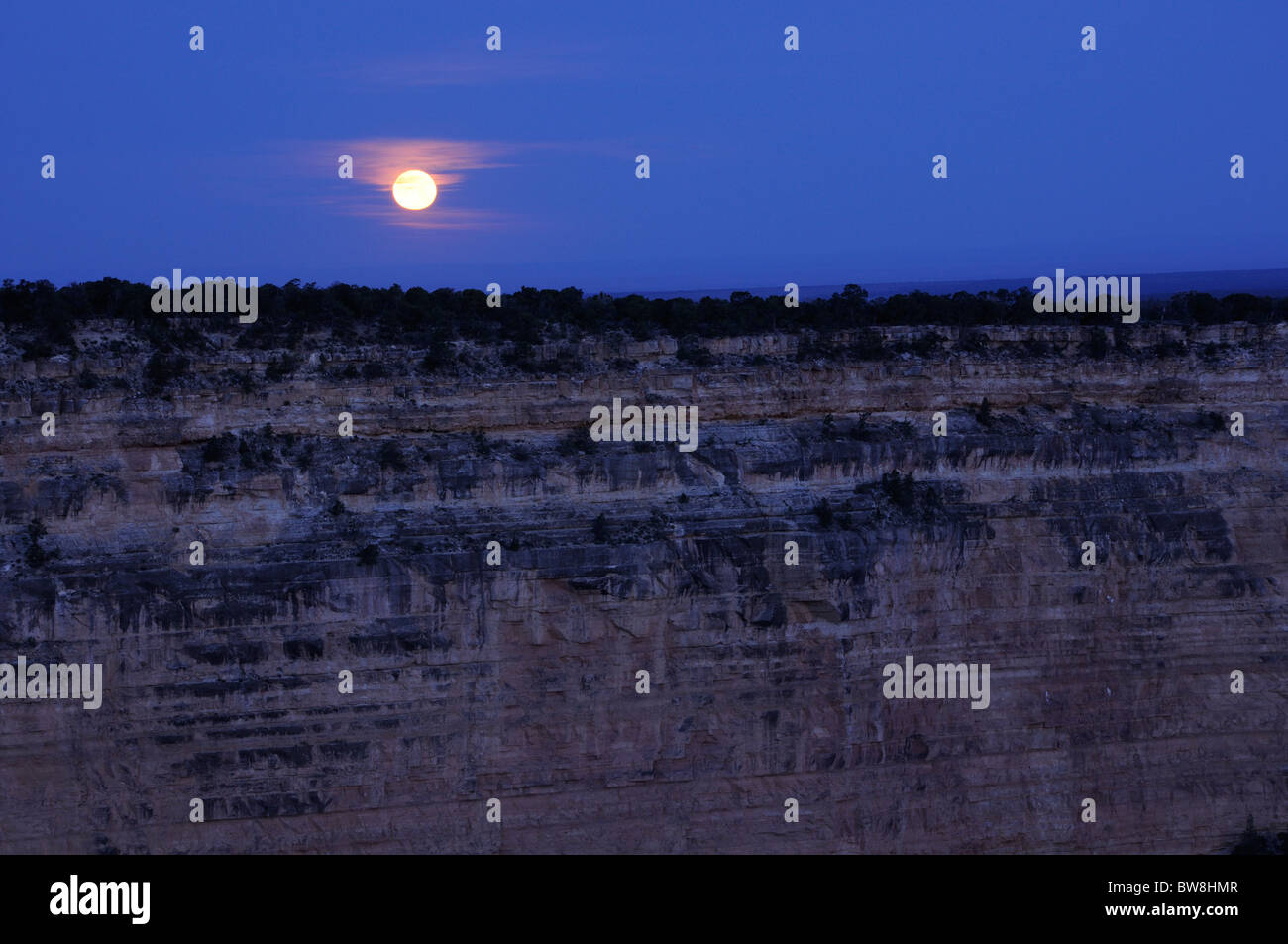 Moon over Grand Canyon, Arizona, USA Stock Photo - Alamy
