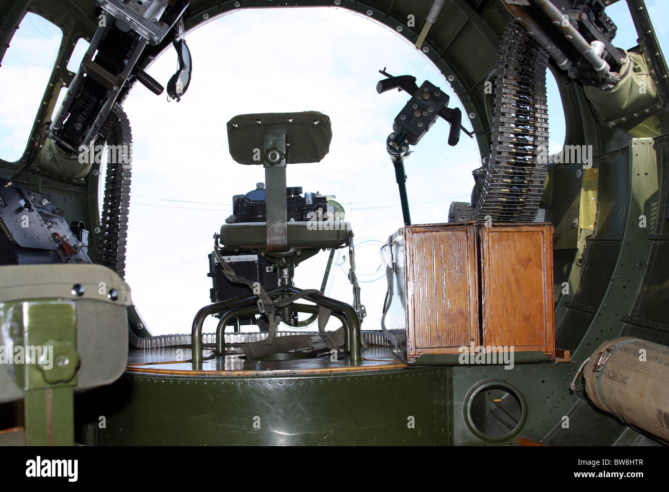 A restored World War II WWII era B-17 bomber airplane The Aluminum ...