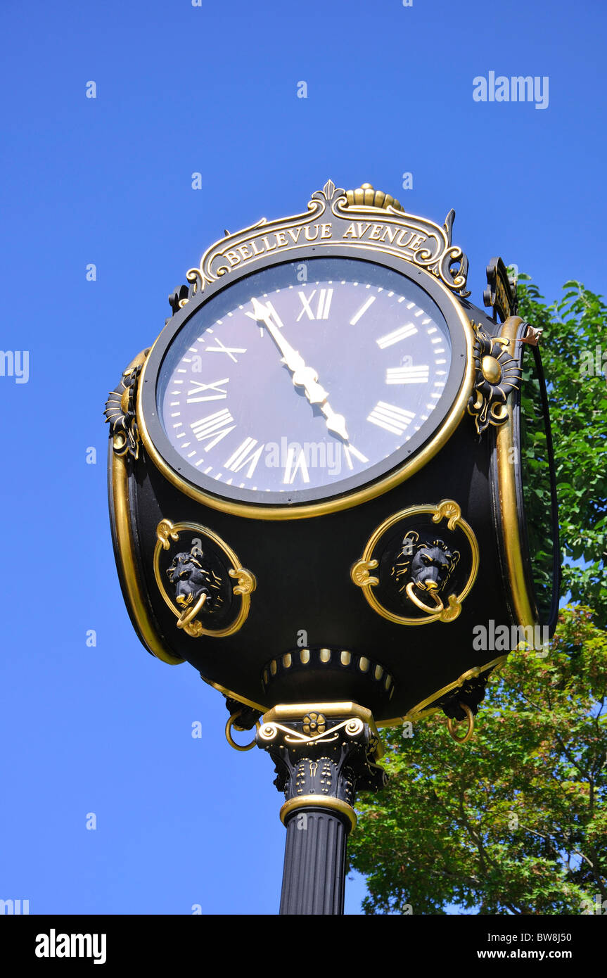 Bellevue street clock hi-res stock photography and images - Alamy