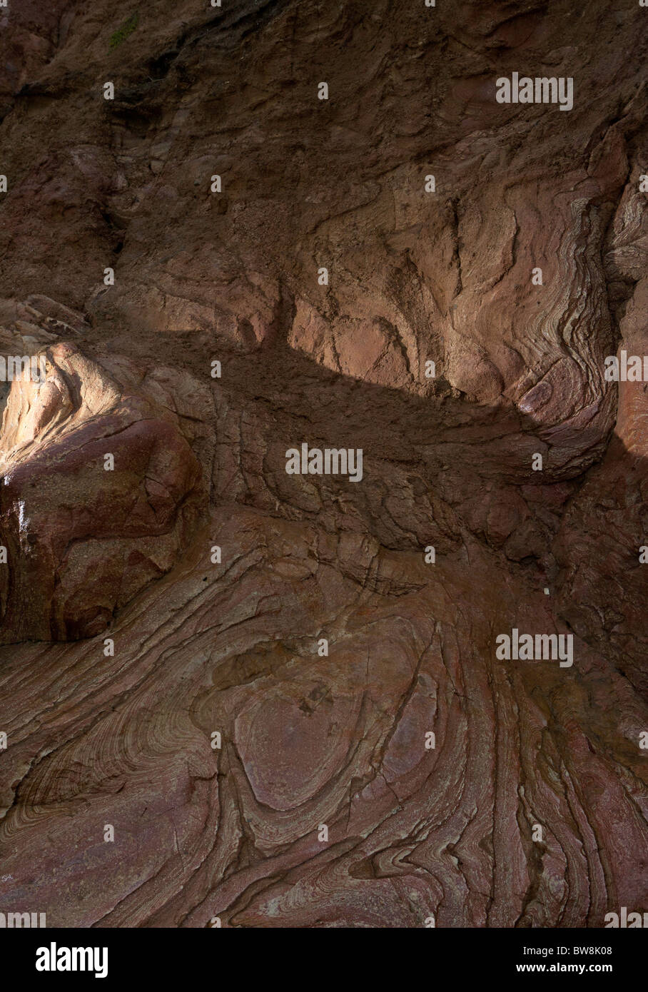 Exposed Stratigraphy of water eroded rock Stock Photo - Alamy