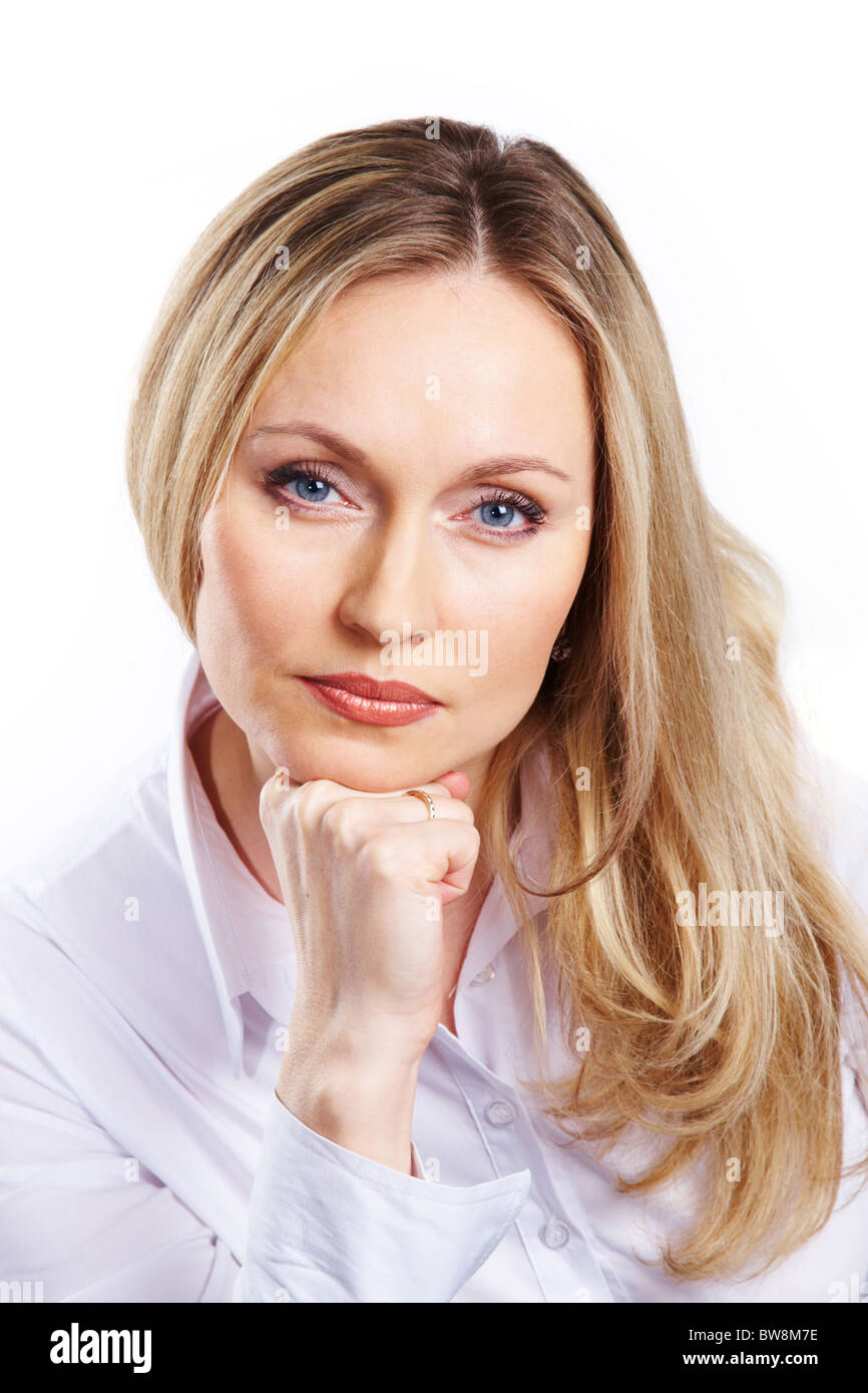 Putting hand on chin hi-res stock photography and images - Alamy