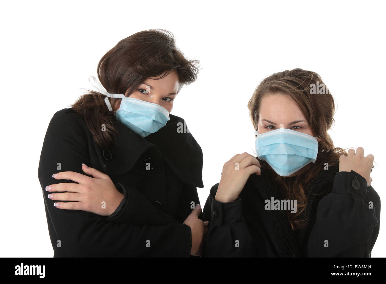 A glamorous model wearing a mask to prevent 'Swine Flu' infection ...