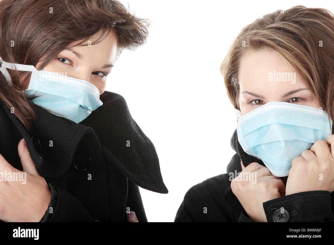 A glamorous models wearing a mask to prevent 'Swine Flu' infection ...