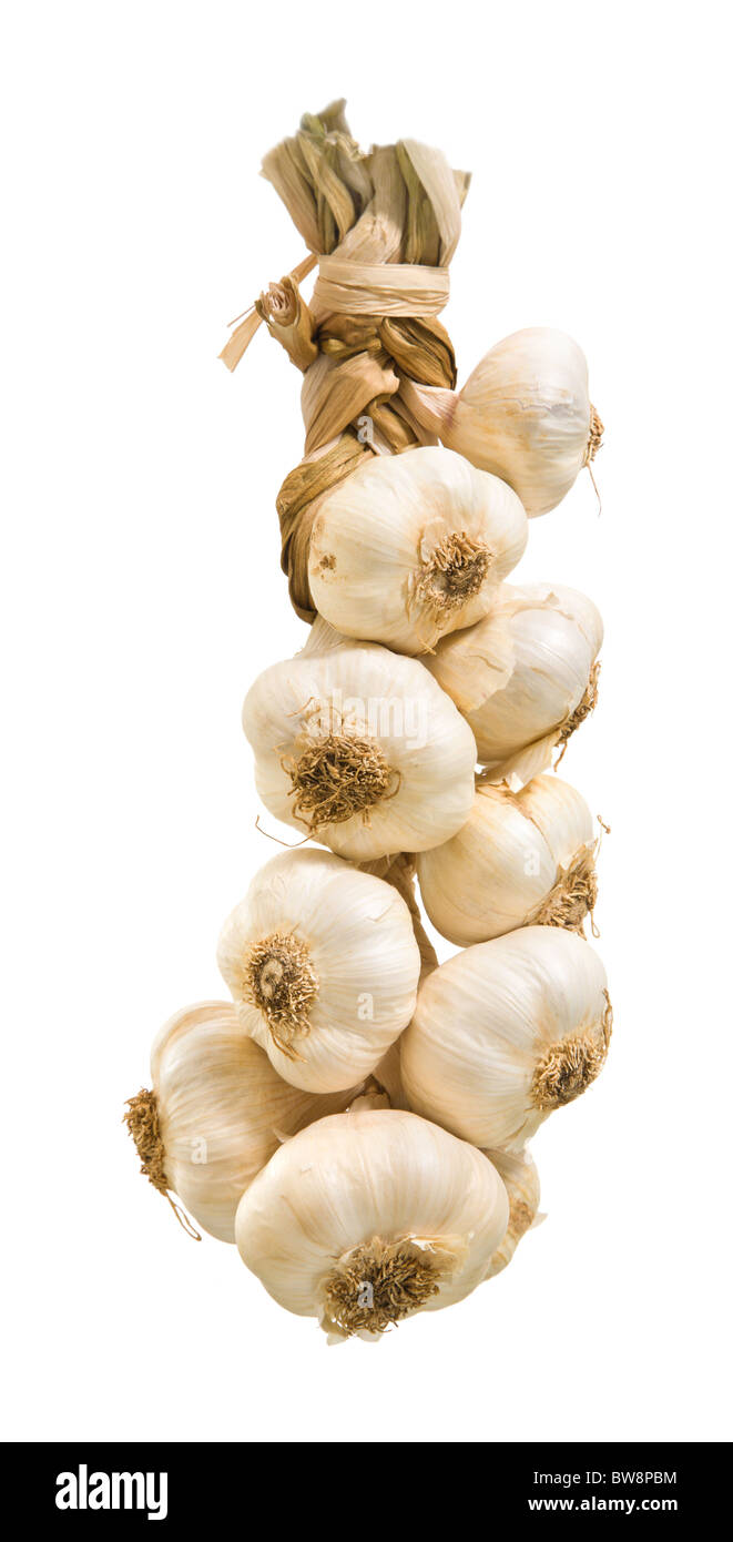 Plait of garlic Cut Out Stock Images & Pictures - Alamy
