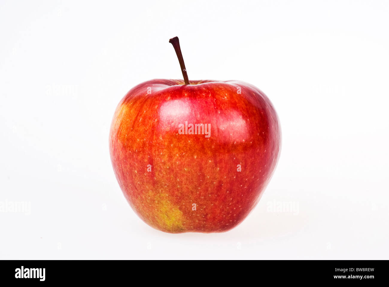 Red apple over white background - isolated Stock Photo - Alamy