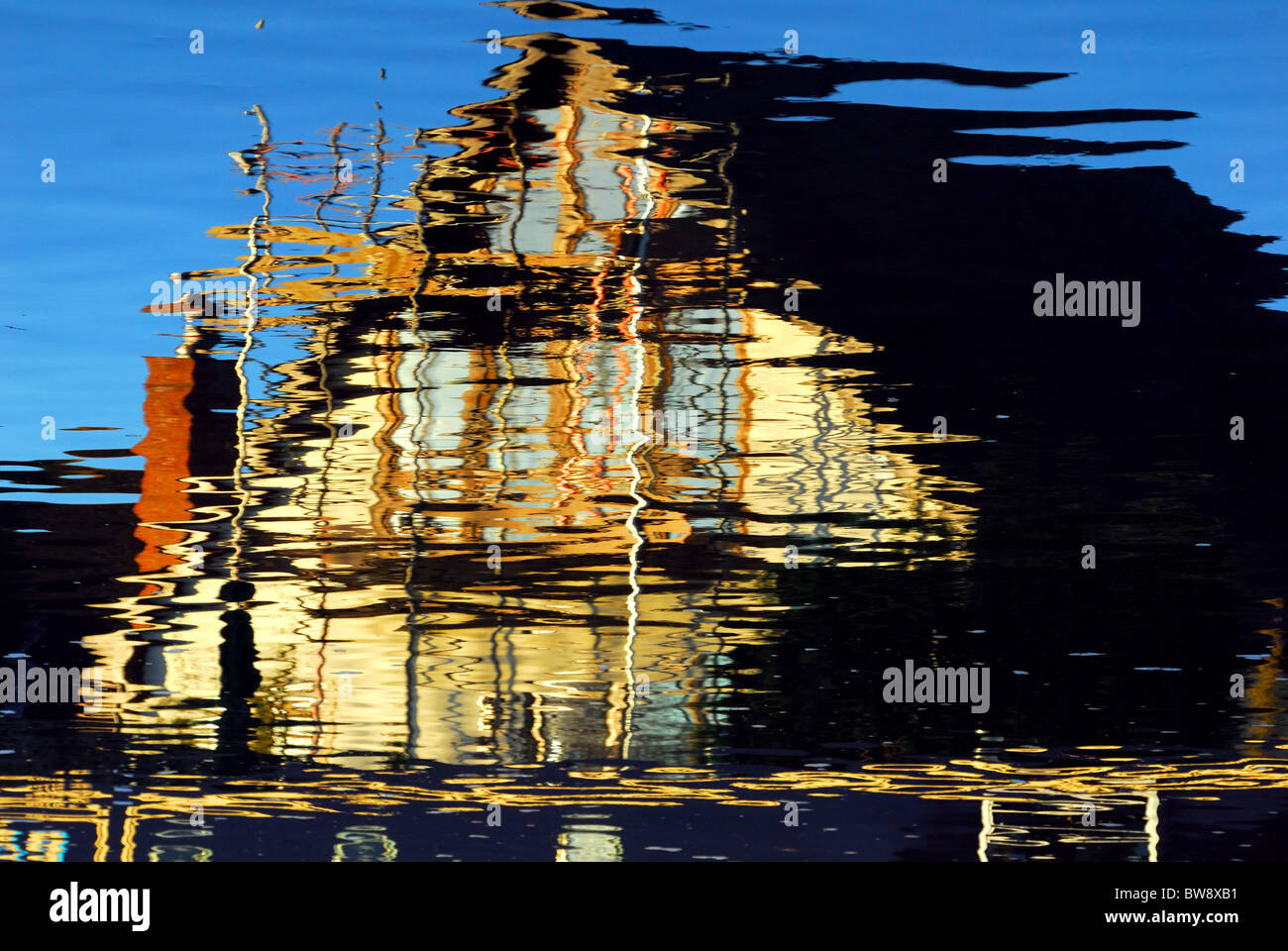 Abstract reflections in water Stock Photo - Alamy