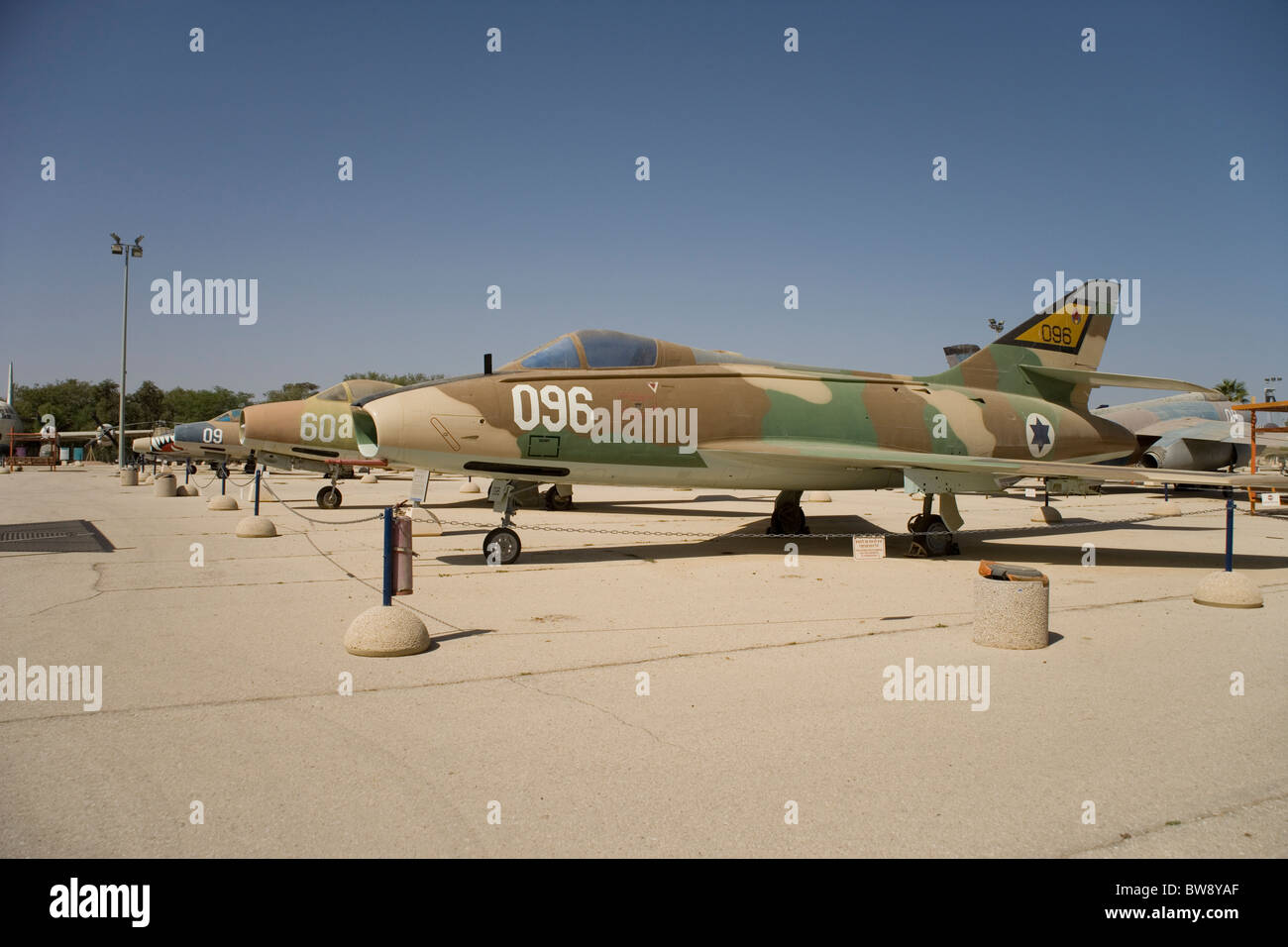 Jet planes at Israeli Air Force Museum at Hazerim on the outskirts of ...