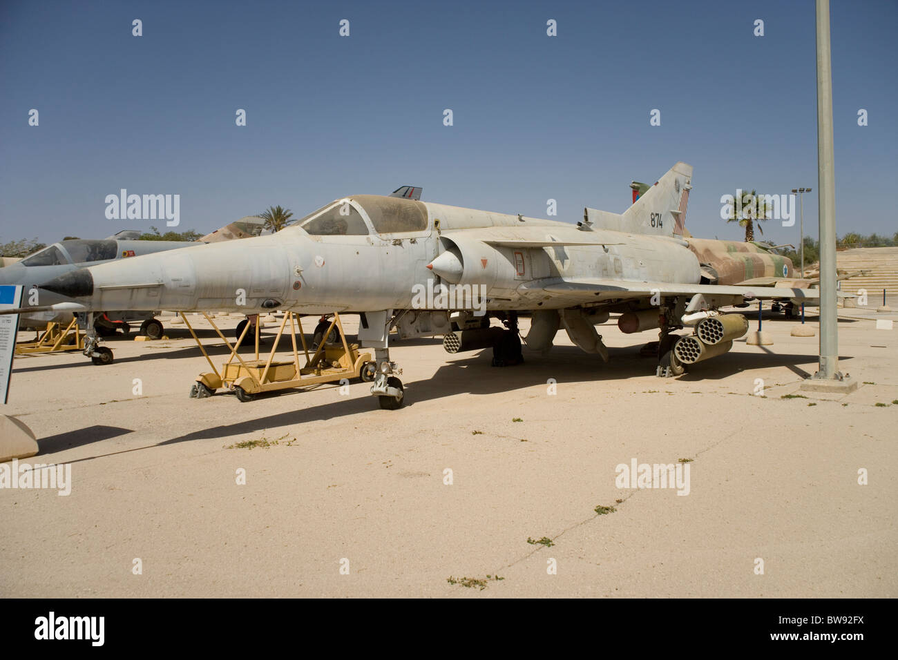Kfir C-2 fighter at the Israeli Air Force Museum at Hazerim on the ...