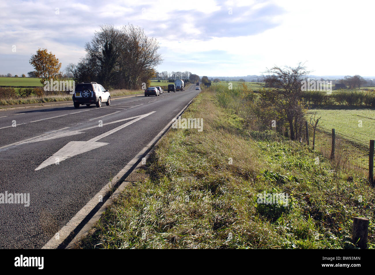 A5 road, Watling Street, Northamptonshire, England, UK Stock Photo - Alamy