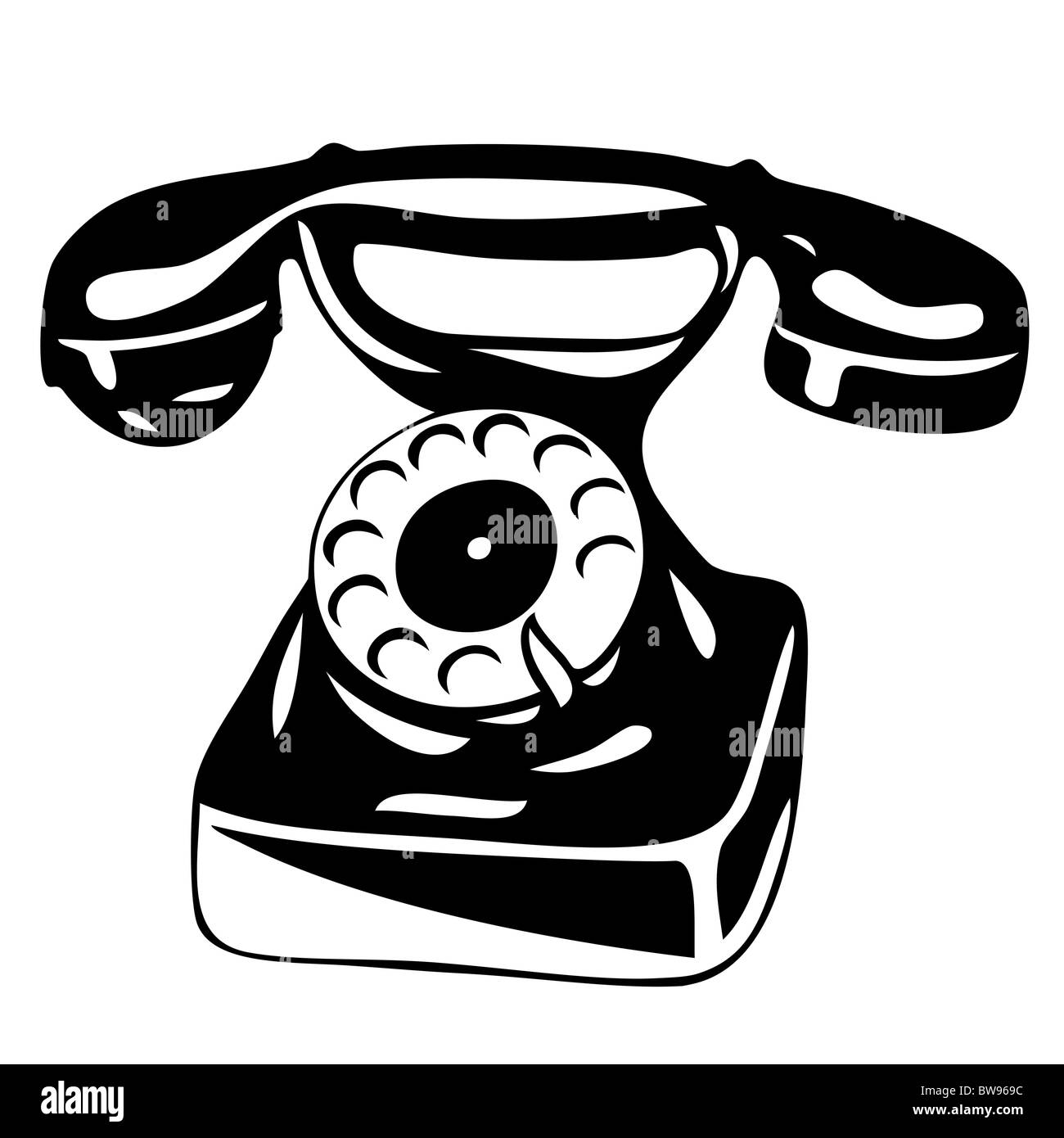 old analogue phone - telephone apparatus Stock Photo - Alamy