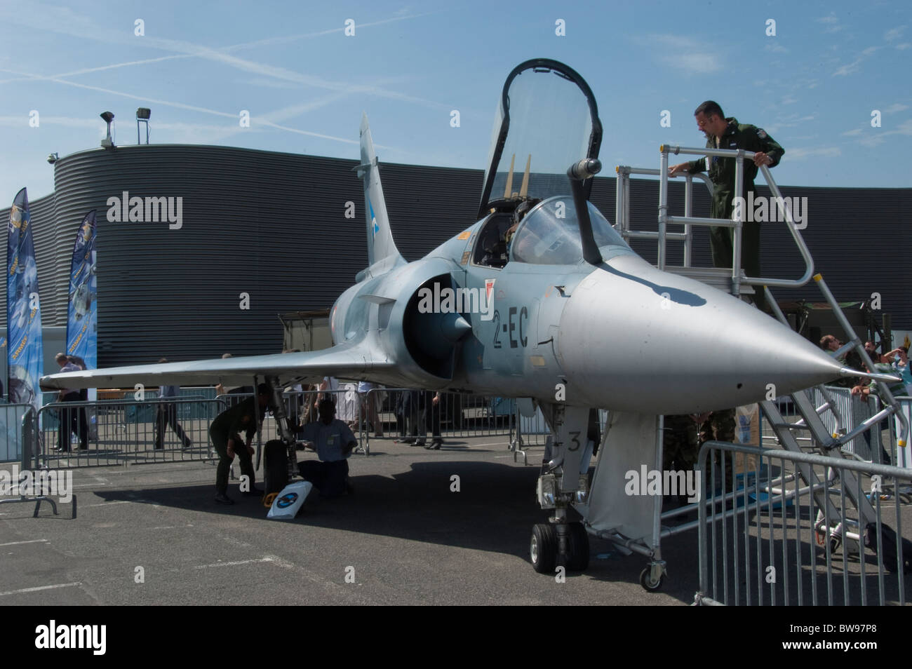 Paris, Fra-nce, Trade Show, French Fighter Jet, Mirage, at Paris Air ...