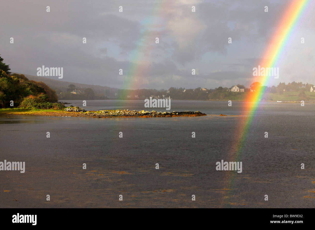 Rainbow over Clew Bay, County Mayo Ireland Stock Photo - Alamy