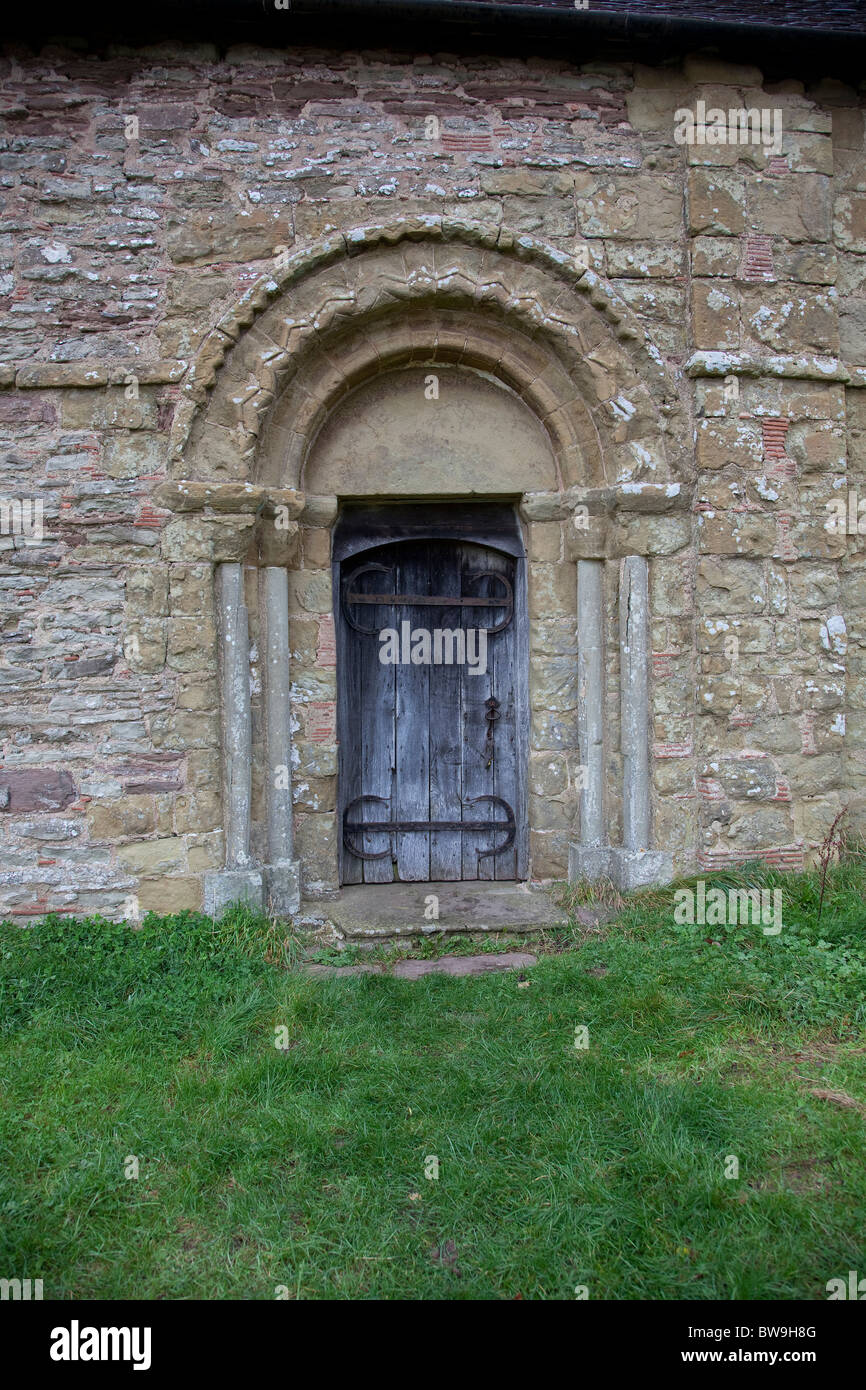 Heath Church Door Shropshire Stock Photo - Alamy