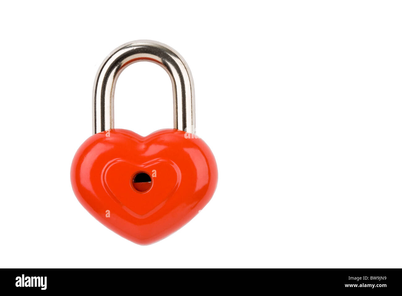 Photo of heart-shaped lock isolated on white background Stock Photo - Alamy