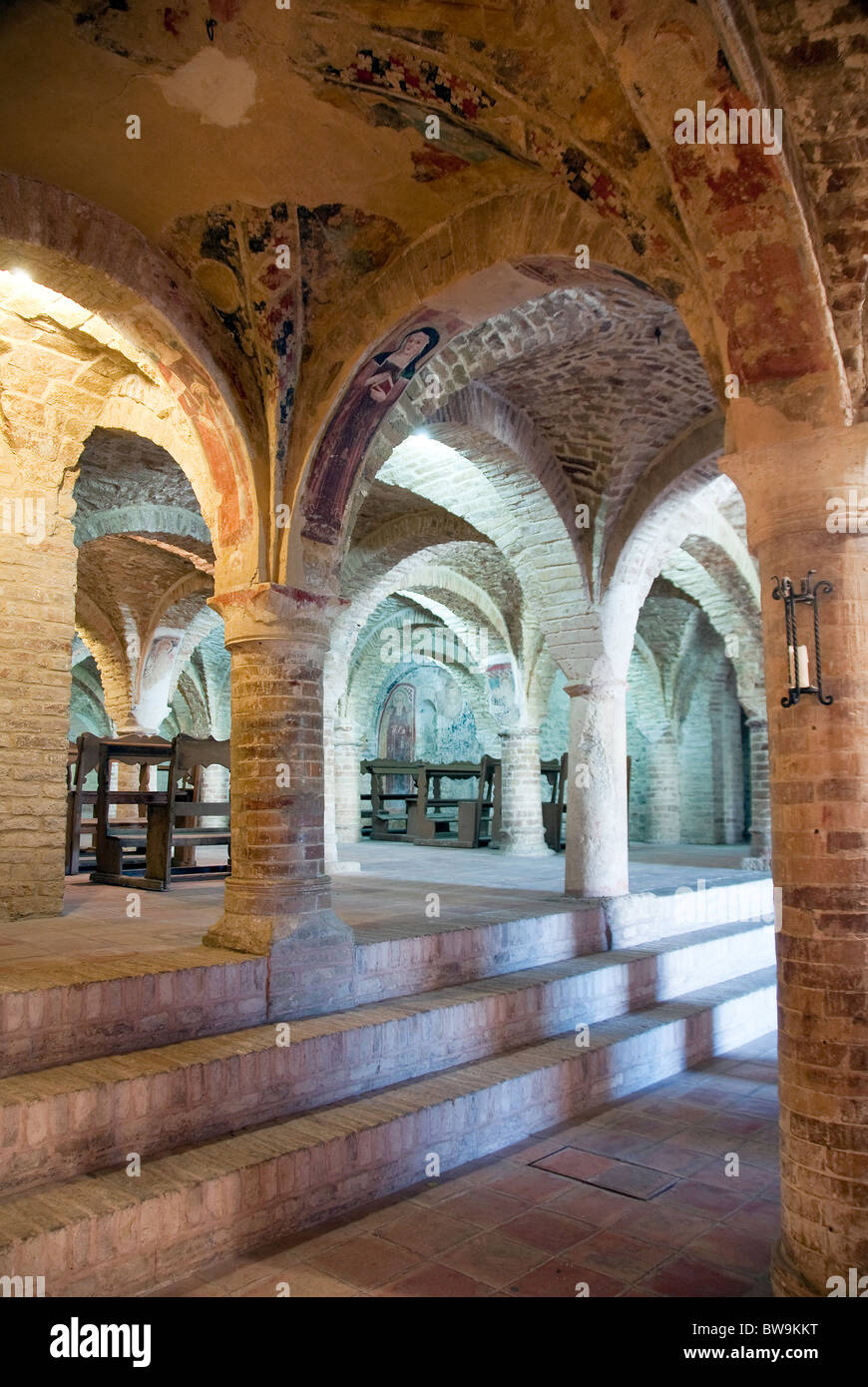 Frescoes in the crypt of the church of Santa Maria della Rocca, Offida ...