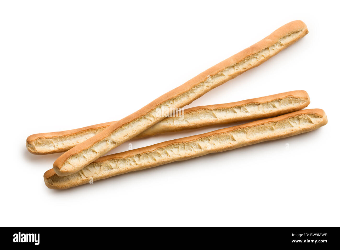 grissini sticks isolated on white background Stock Photo - Alamy