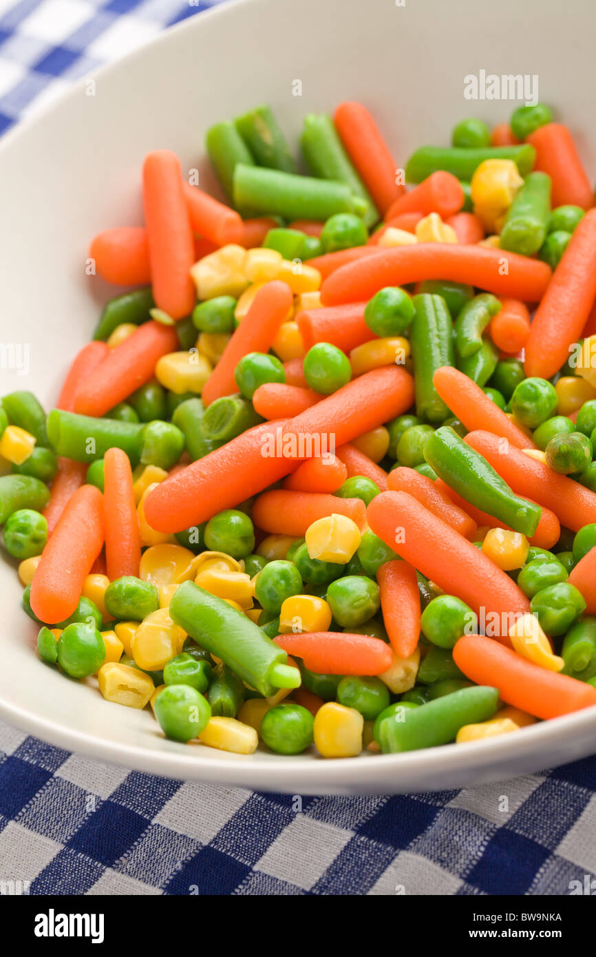the mixed vegetables on plate Stock Photo - Alamy
