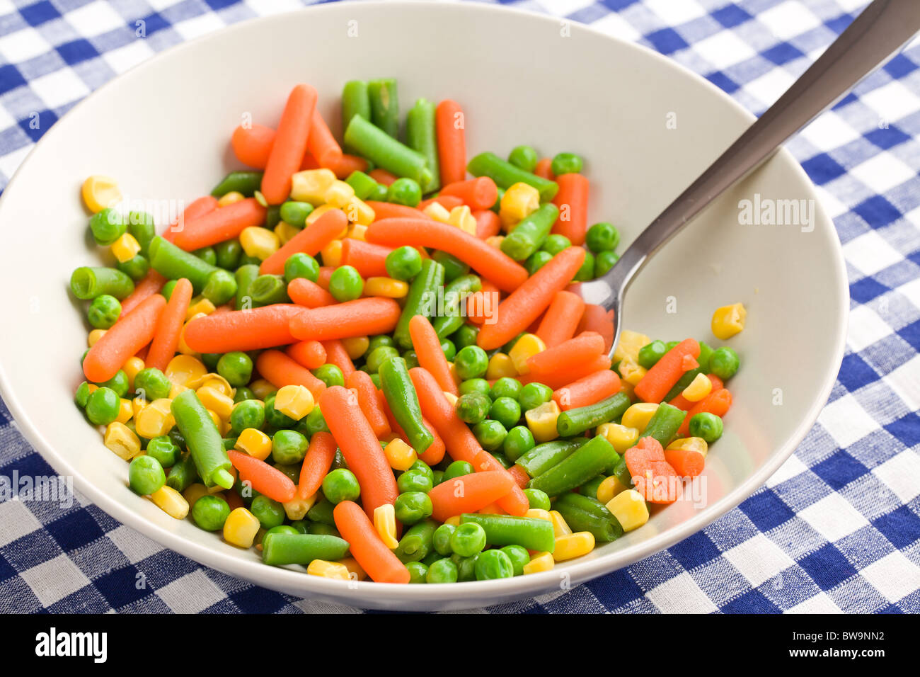 the mixed vegetables on plate Stock Photo - Alamy