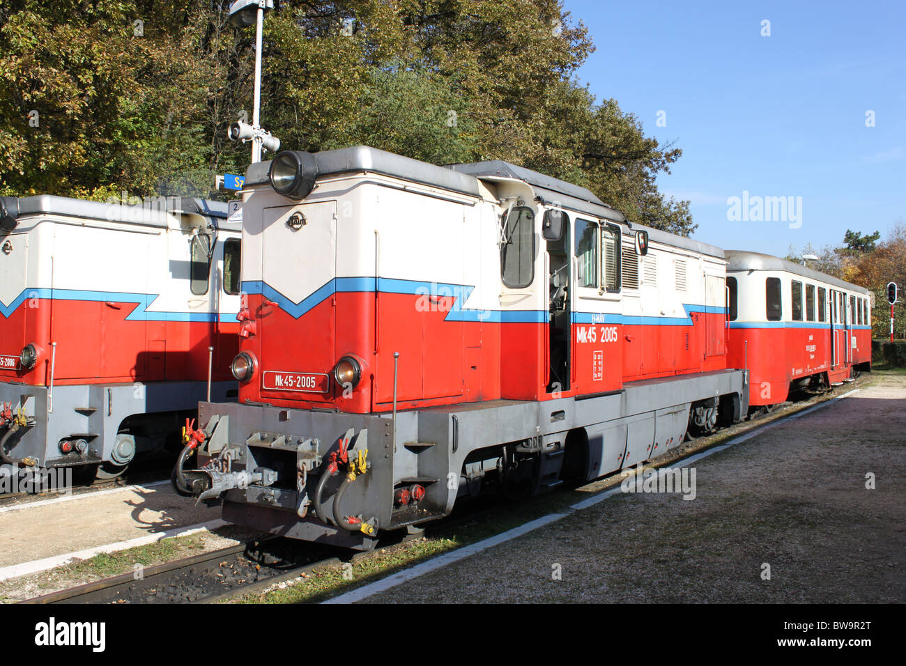 Children's Railway in Buda hills above Budapest, Hungary Stock Photo ...
