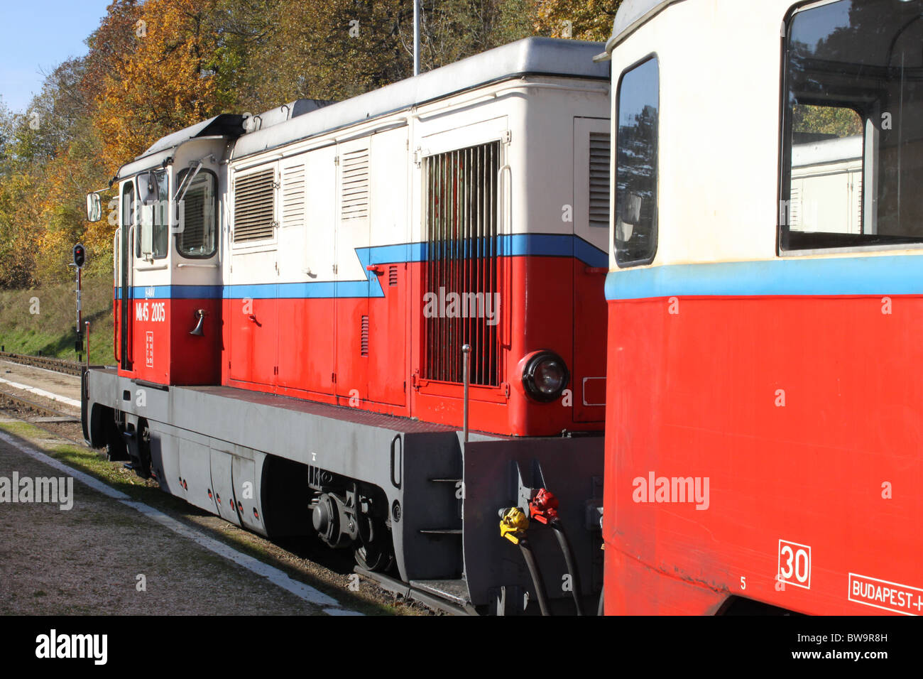 Children's Railway in Buda hills above Budapest, Hungary Stock Photo ...