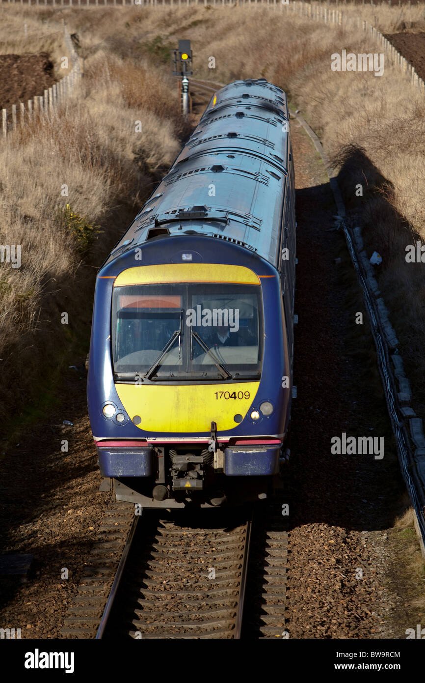 single line working south of Montrose. Angus East coast Scotland Stock ...