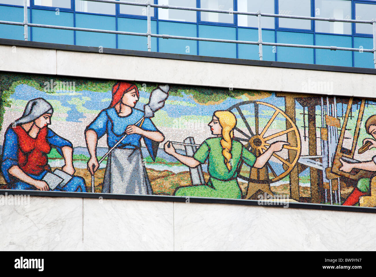 Mural in Huddersfield Town Centre West Yorkshire England Stock Photo ...
