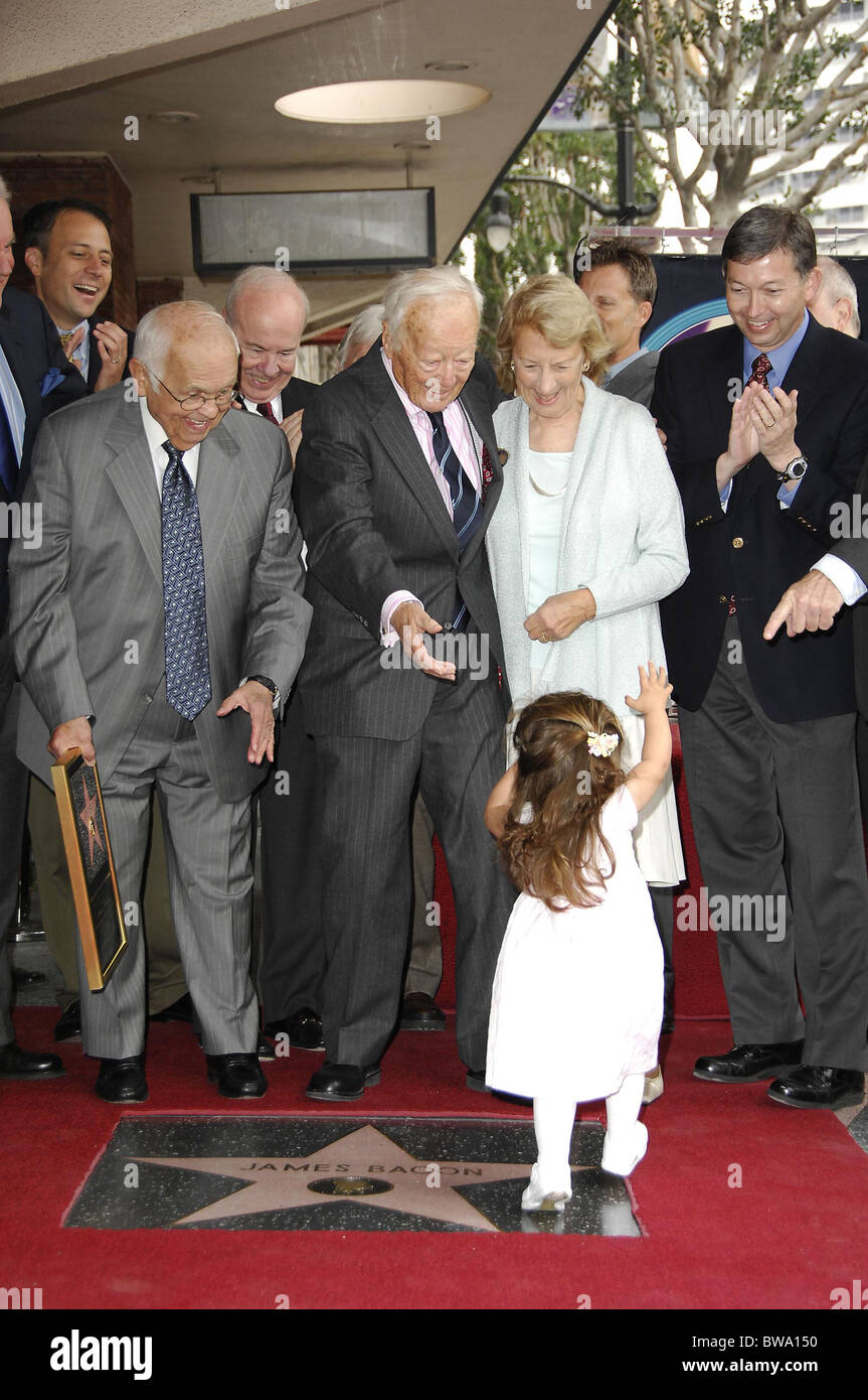 STAR ON THE HOLLYWOOD WALK OF FAME for James Bacon Stock Photo - Alamy