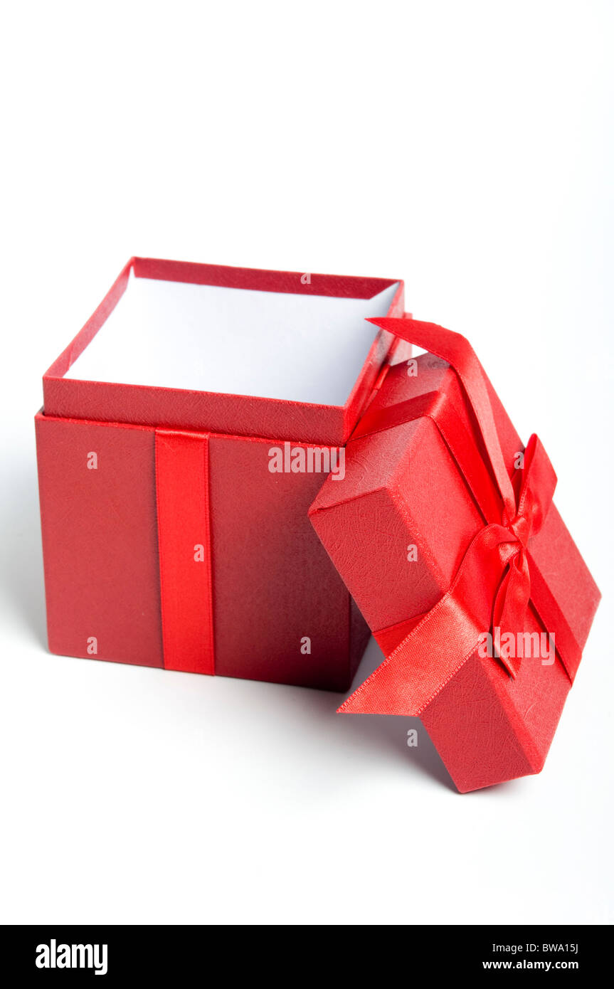 red gift box Stock Photo - Alamy