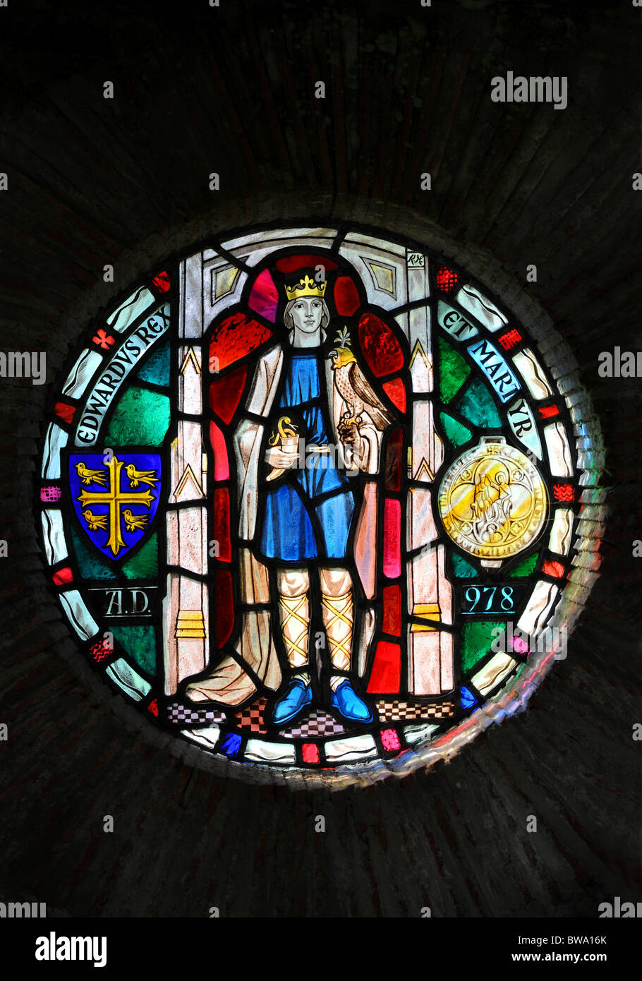 Stained glass window in tower hi-res stock photography and images - Alamy