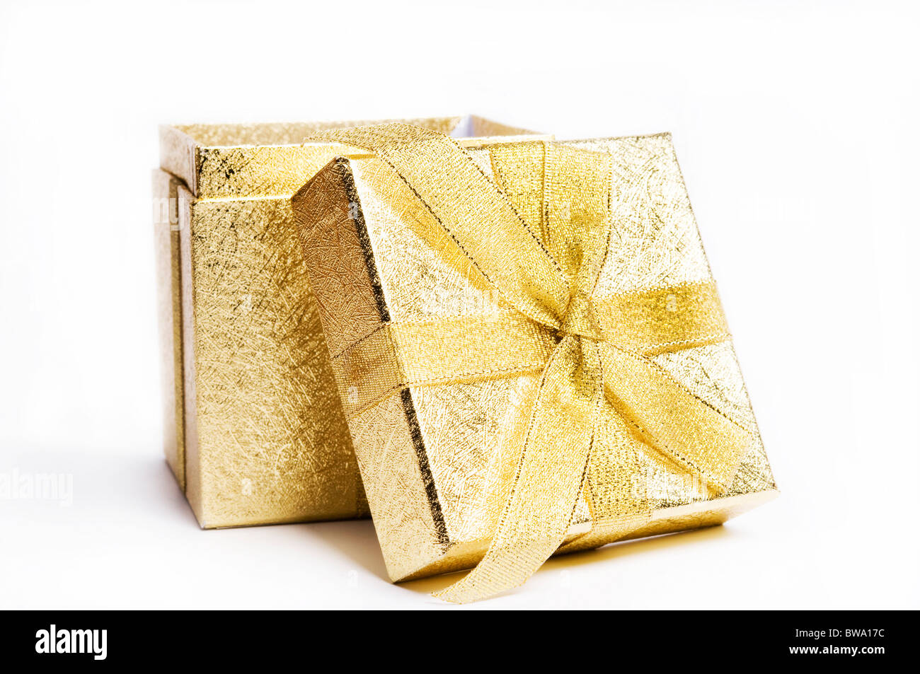 gold gift box Stock Photo - Alamy
