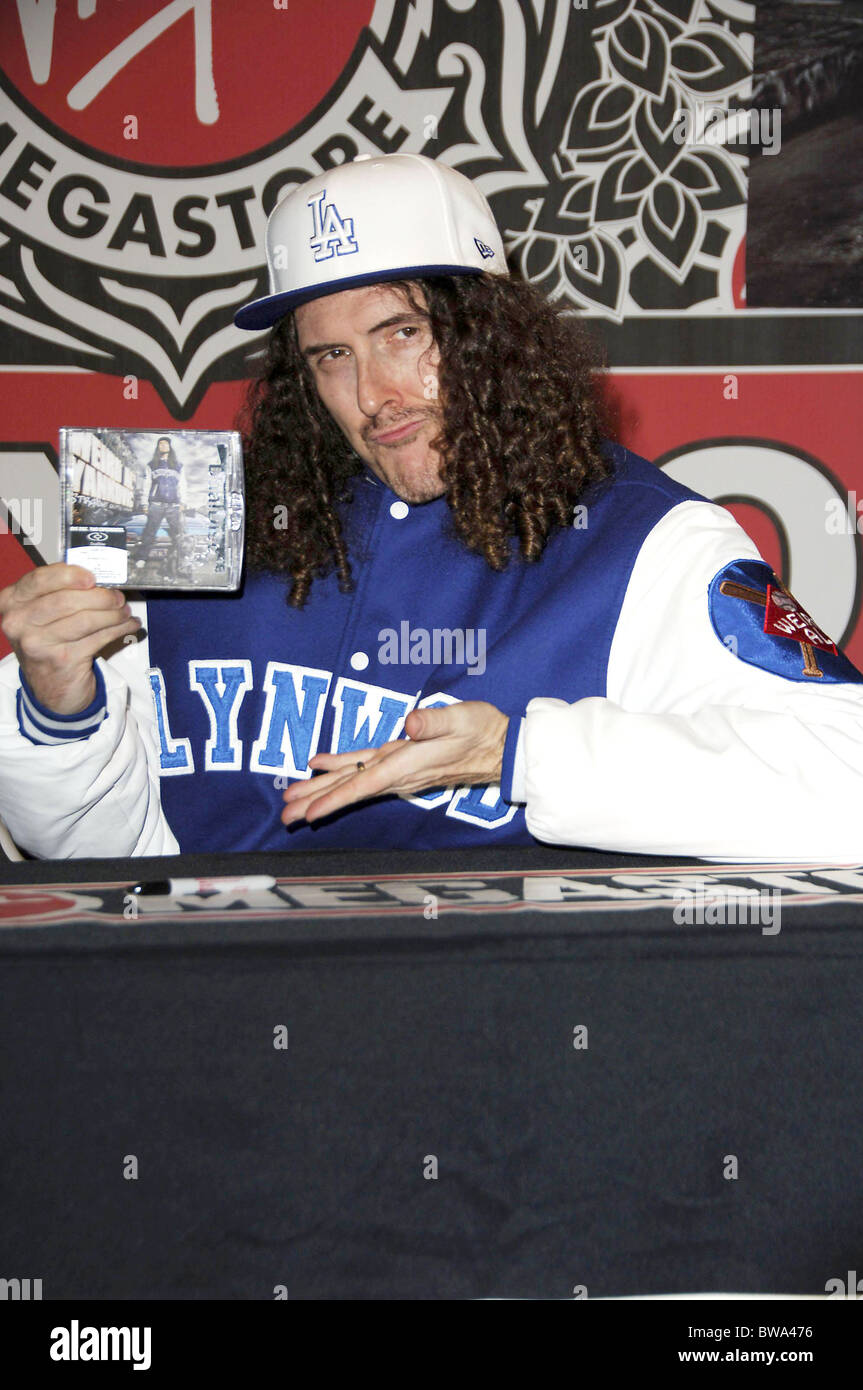 Weird Al Yankovic 'Straight Outta Linwood' CD signing Stock Photo - Alamy
