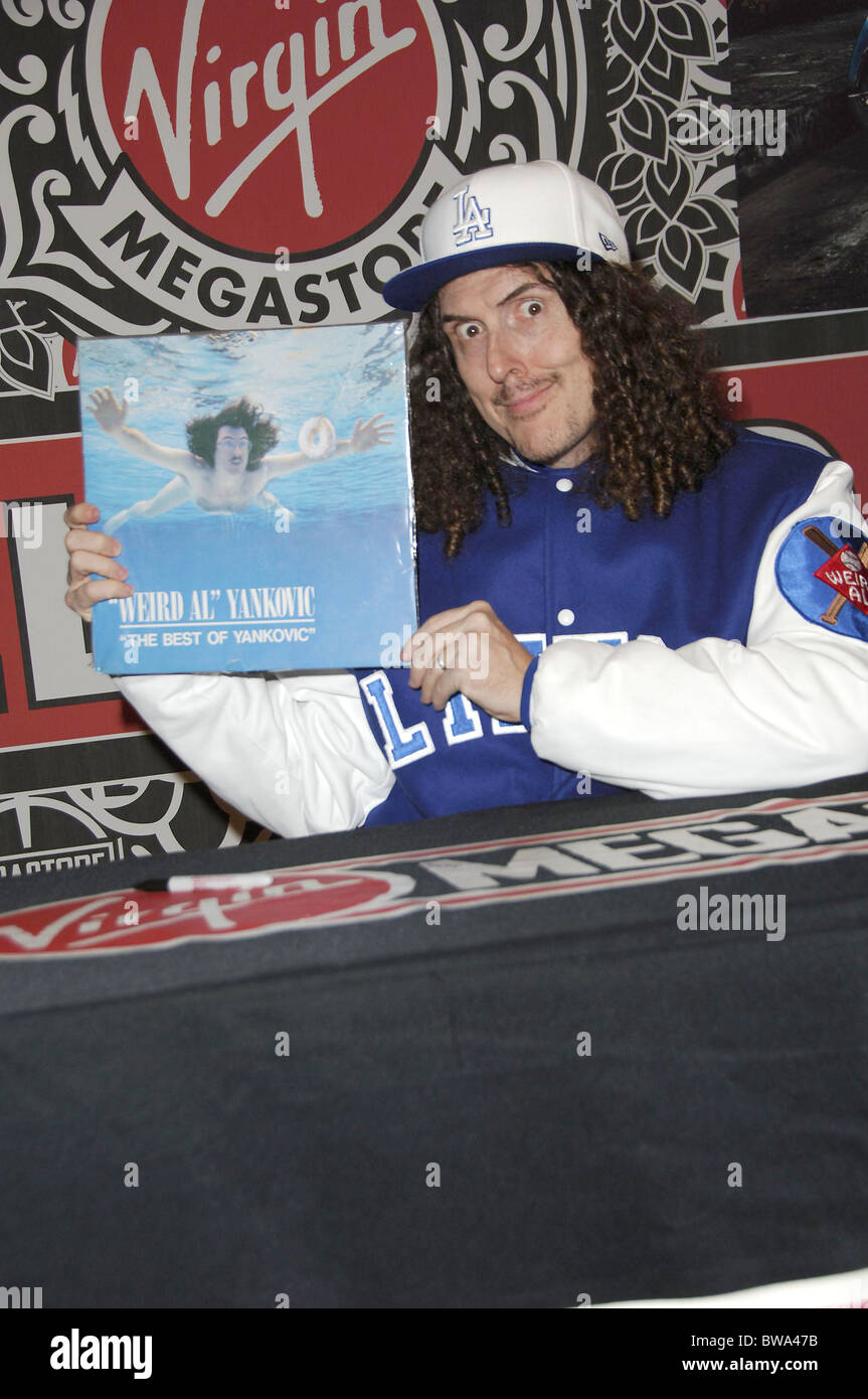 Weird Al Yankovic 'Straight Outta Linwood' CD signing Stock Photo - Alamy