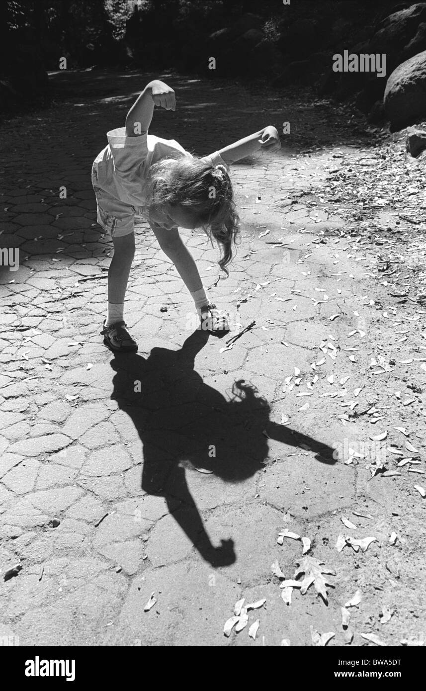 Girl play imaginary Black and White Stock Photos & Images - Alamy