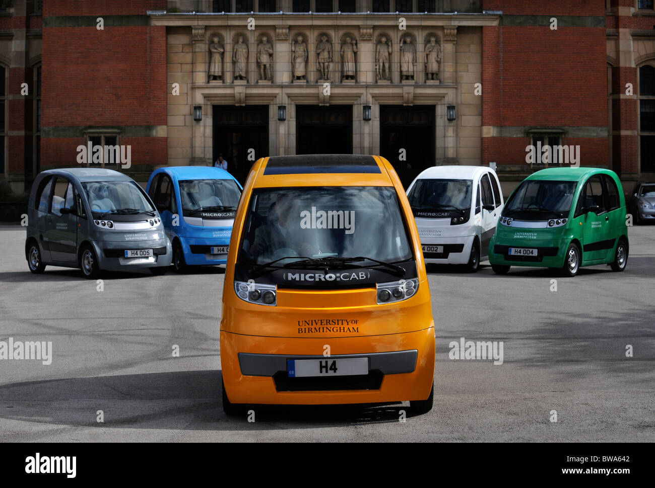 The fleet of hydrogen fuel cell 'Micro Cab' vehicles at the University ...