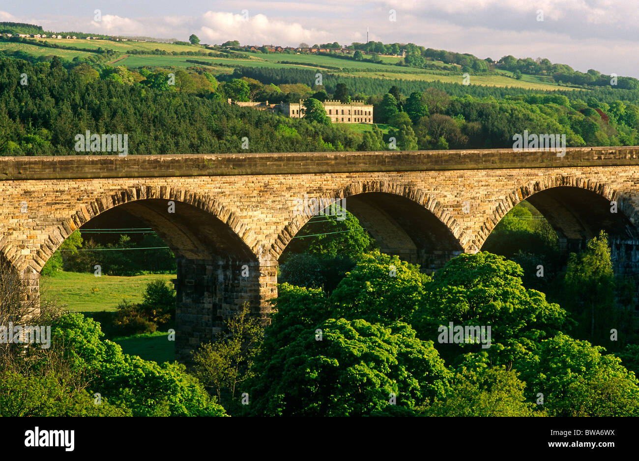 Gibside Estate seen from Derwent Walk Country Park near Rowlands Gill ...