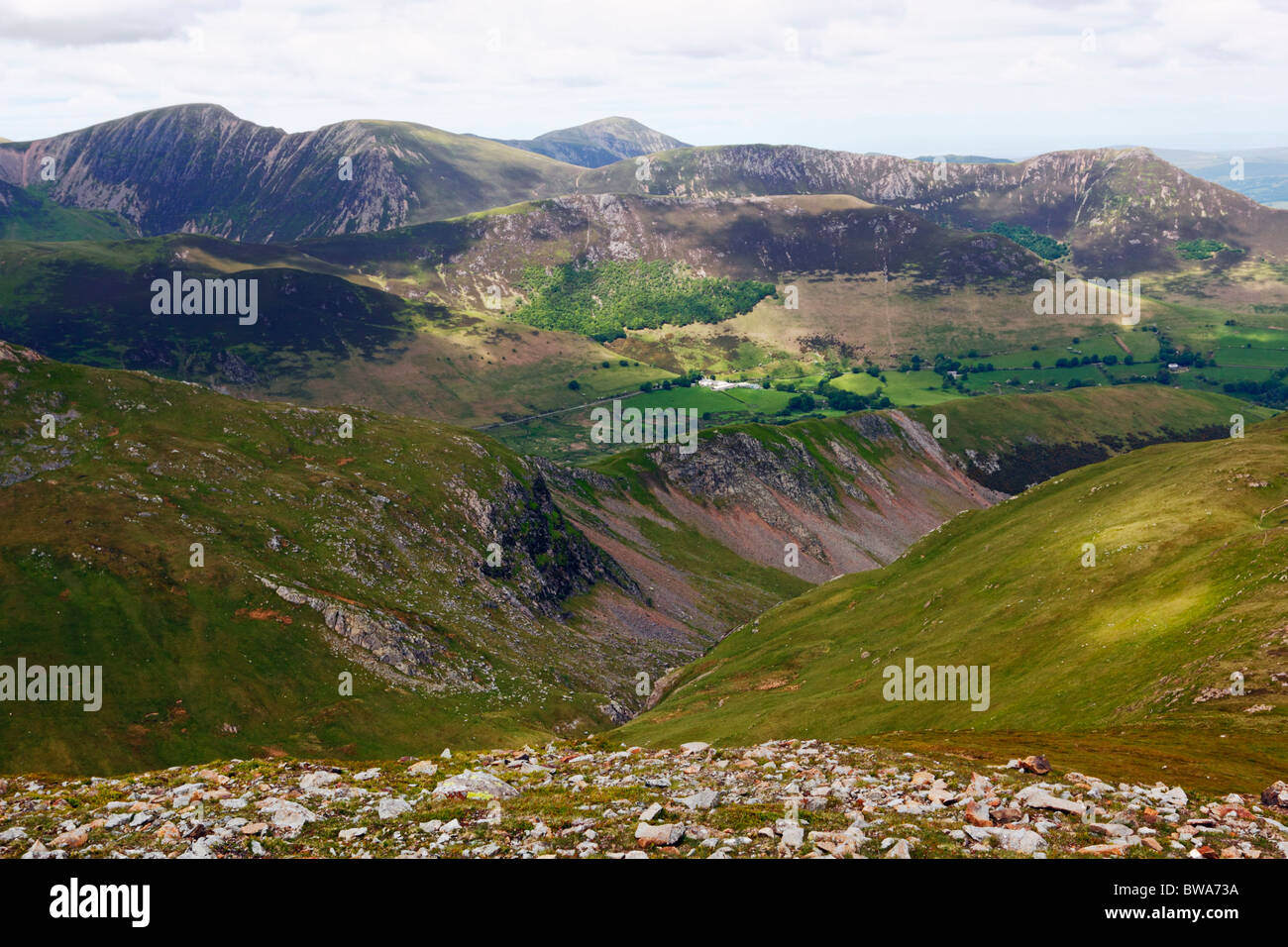 The Newlands Valley from Hindscarth in the Lake District National Park ...