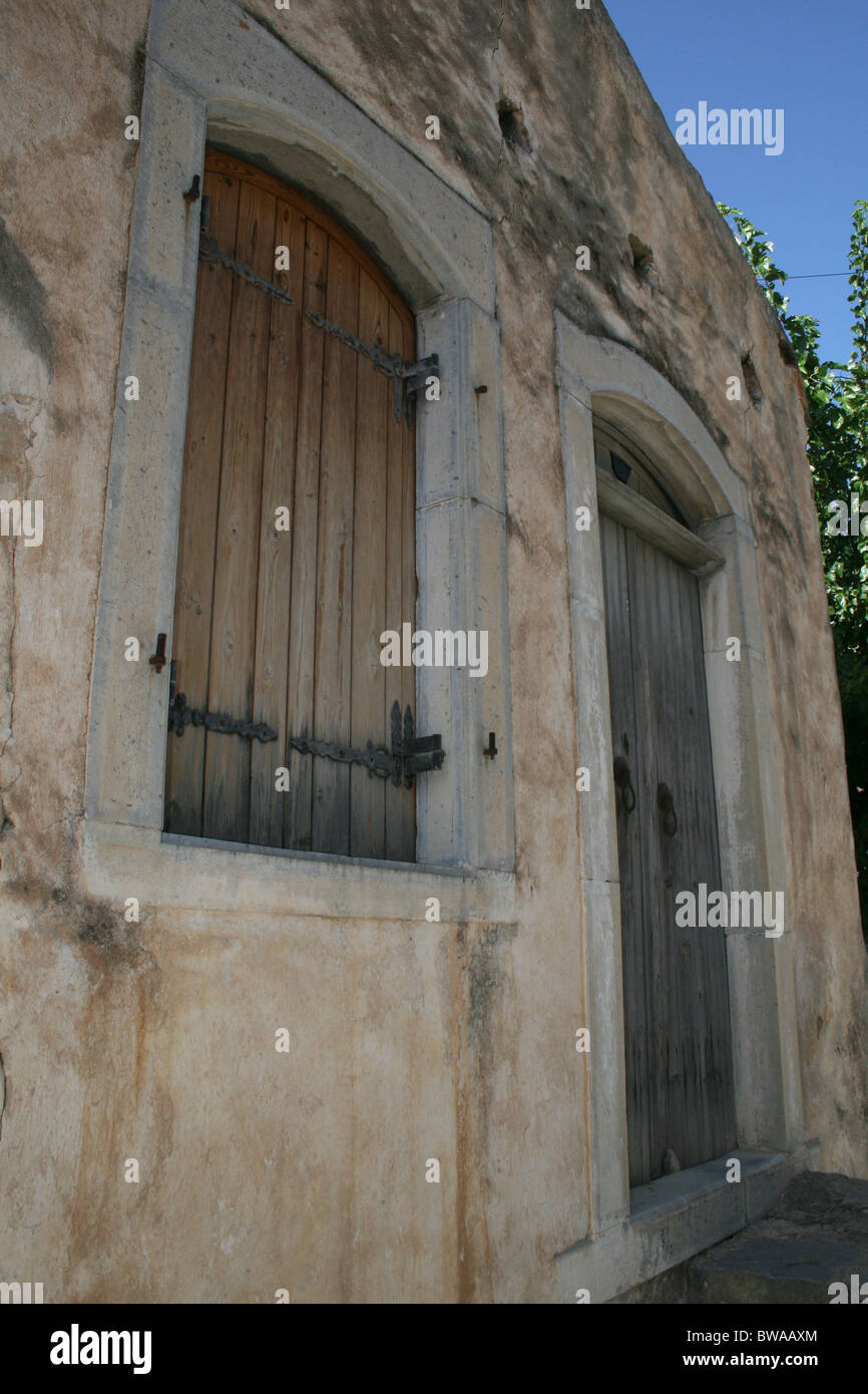 Traditional Cretan Village Stock Photo - Alamy
