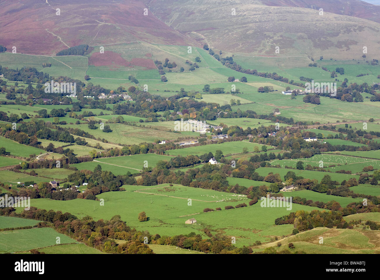A view of Edale near the village of Edale below Kinder Scout from the ...