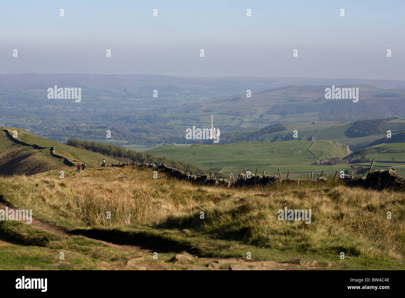 The Hope Valley Cement Works and Quarry from Rushup Edge near Edale ...