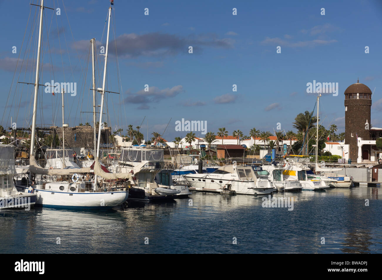 Fuerteventura, Canary Islands - Caleta de Fuste, the harbour and marina ...