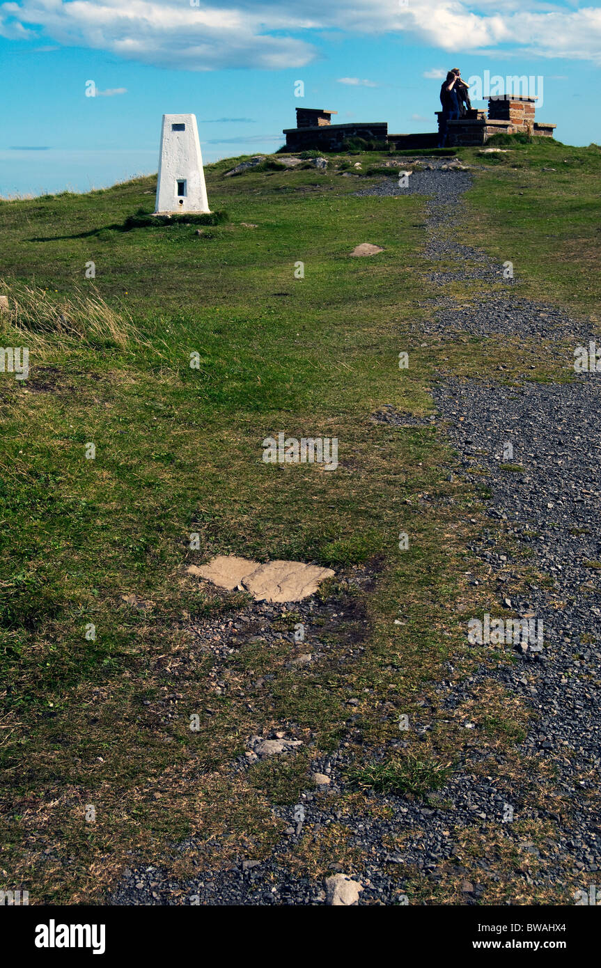 Trig Point at Dunnet Head Stock Photo - Alamy