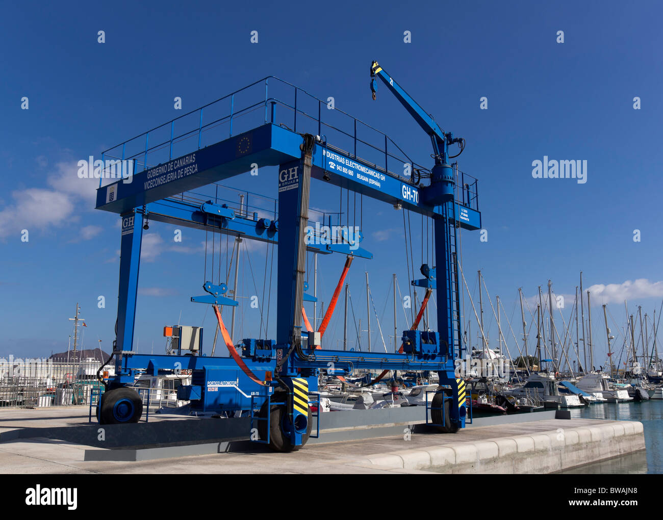 Fuerteventura, Canary Islands - Corralejo marina and yacht moorings ...