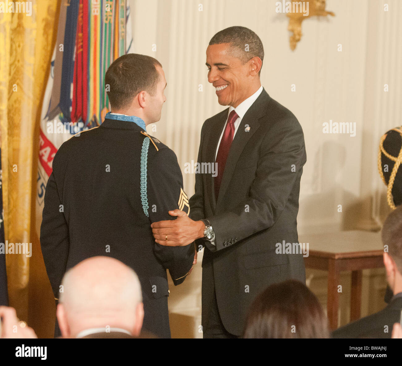 President Barack Obama awards Staff Sergeant Salvatore Giunta, the ...
