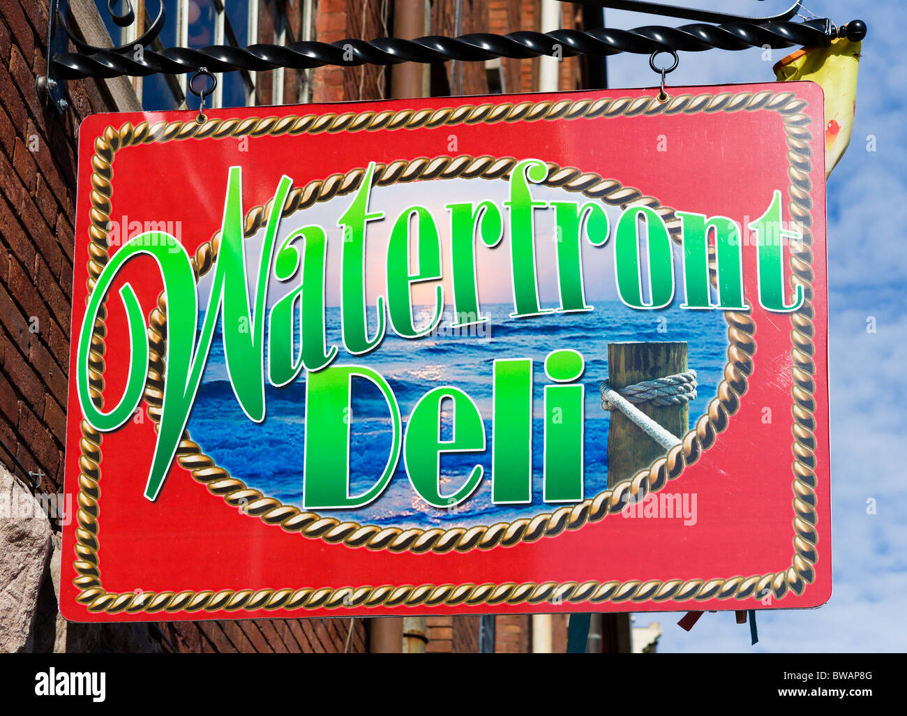 Sign for the Waterfront Deli on 1st Avenue, The District, Nashville ...