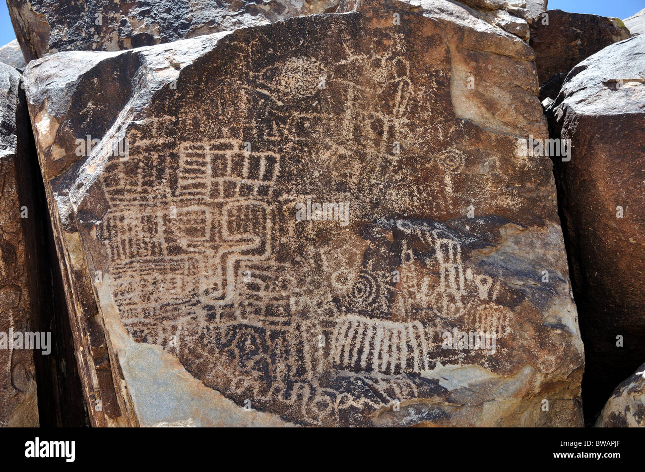 Ancient Indian Petroglyphs Stock Photo - Alamy